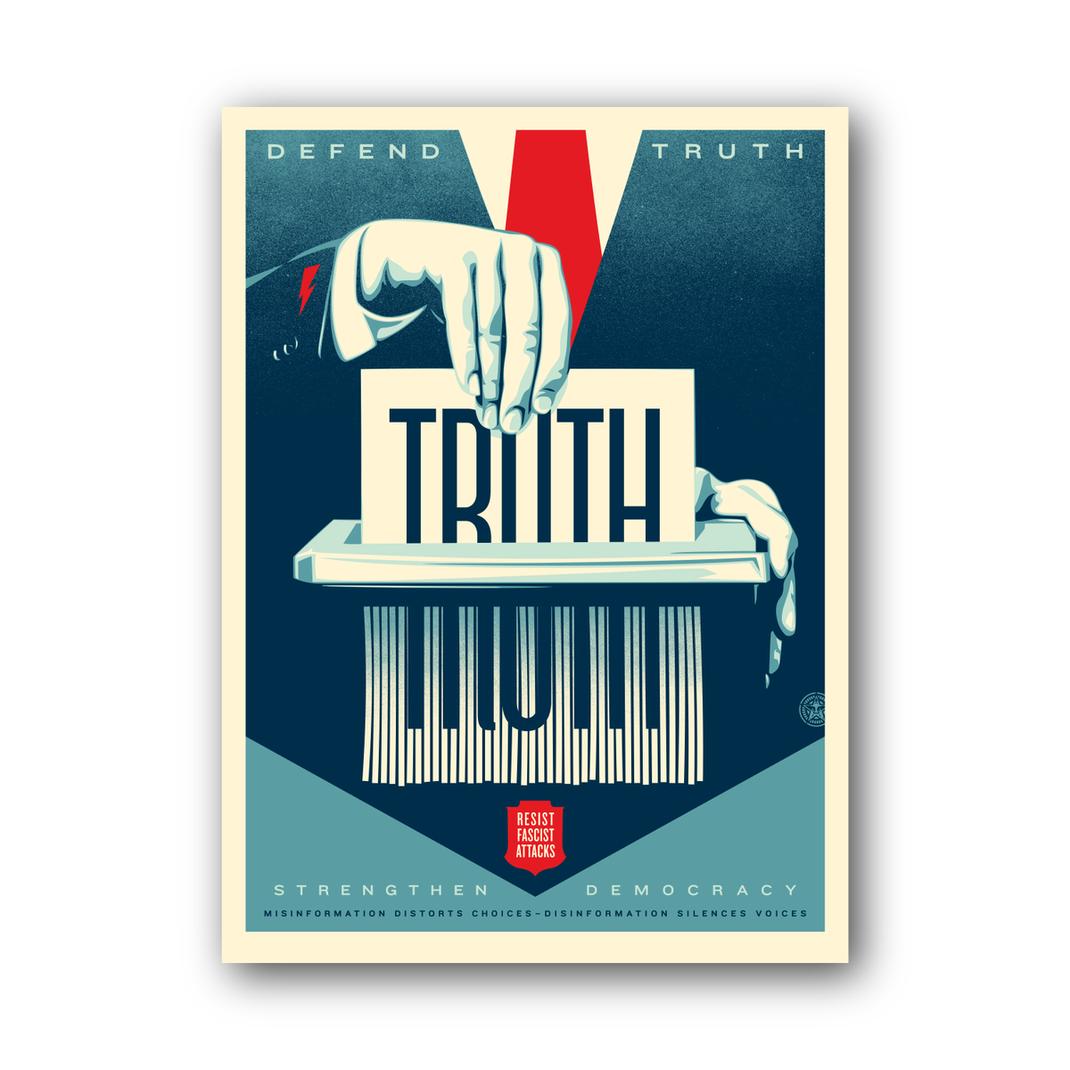 DEFEND TRUTH 30"x41" SIGNED LIMITED EDITION SILKSCREENS BY SHEPARD FAI ...