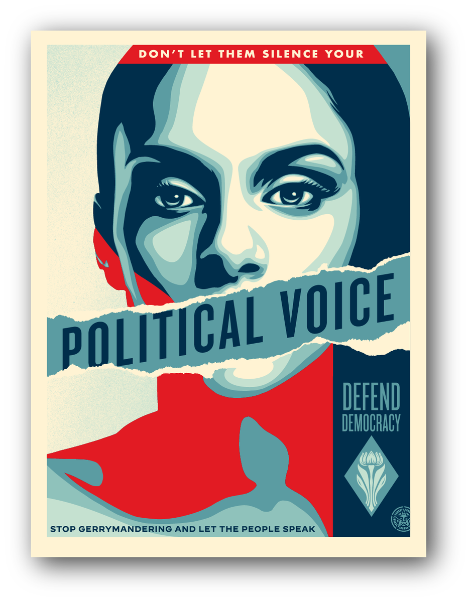 DEFEND DEMOCRACY 18"x24" SIGNED LIMITED EDITION SILKSCREENS BY SHEPARD ...