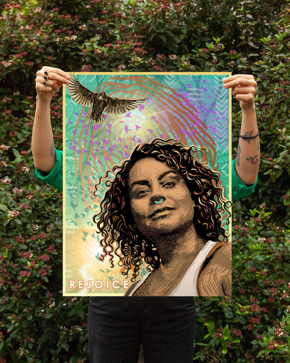 SIGNED LIMITED EDITION REJOICE FINE ART PRINTS BY LMNOPI – Amplifier Store